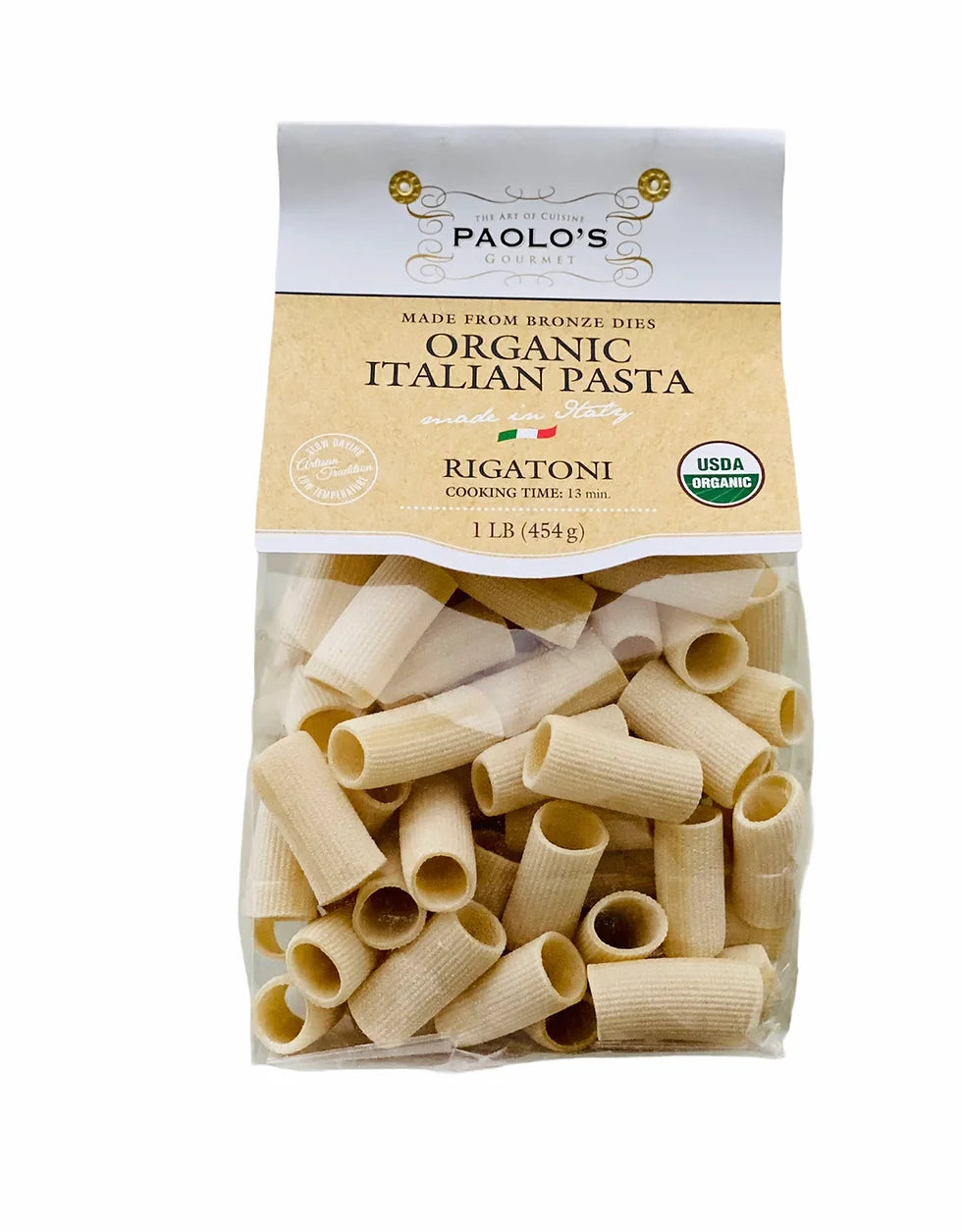 Organic Italian Pasta Rigatoni 454g (1 LB) – Rudi's Gourmet Imports