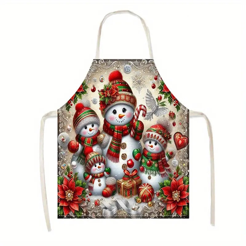 "Snowman Family" Christmas Themed Apron – Rudi's Gourmet Imports